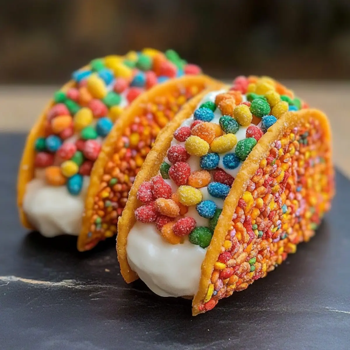 Irresistible Fruity Pebbles Cheesecake Tacos: A Colorful Treat